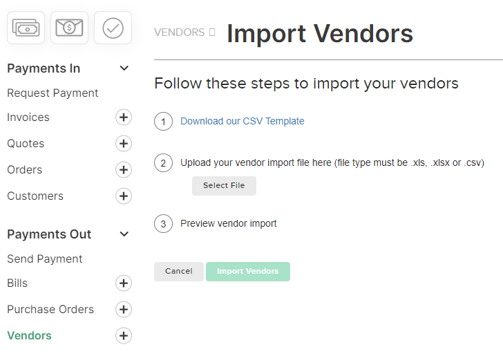 How to Import Vendors